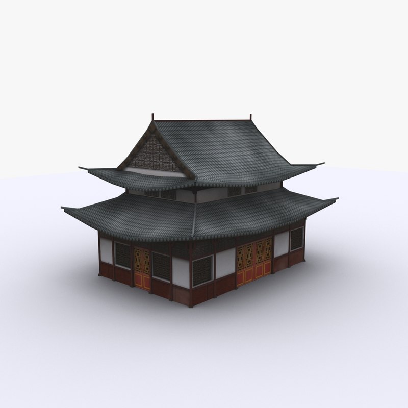 3d medieval japan house