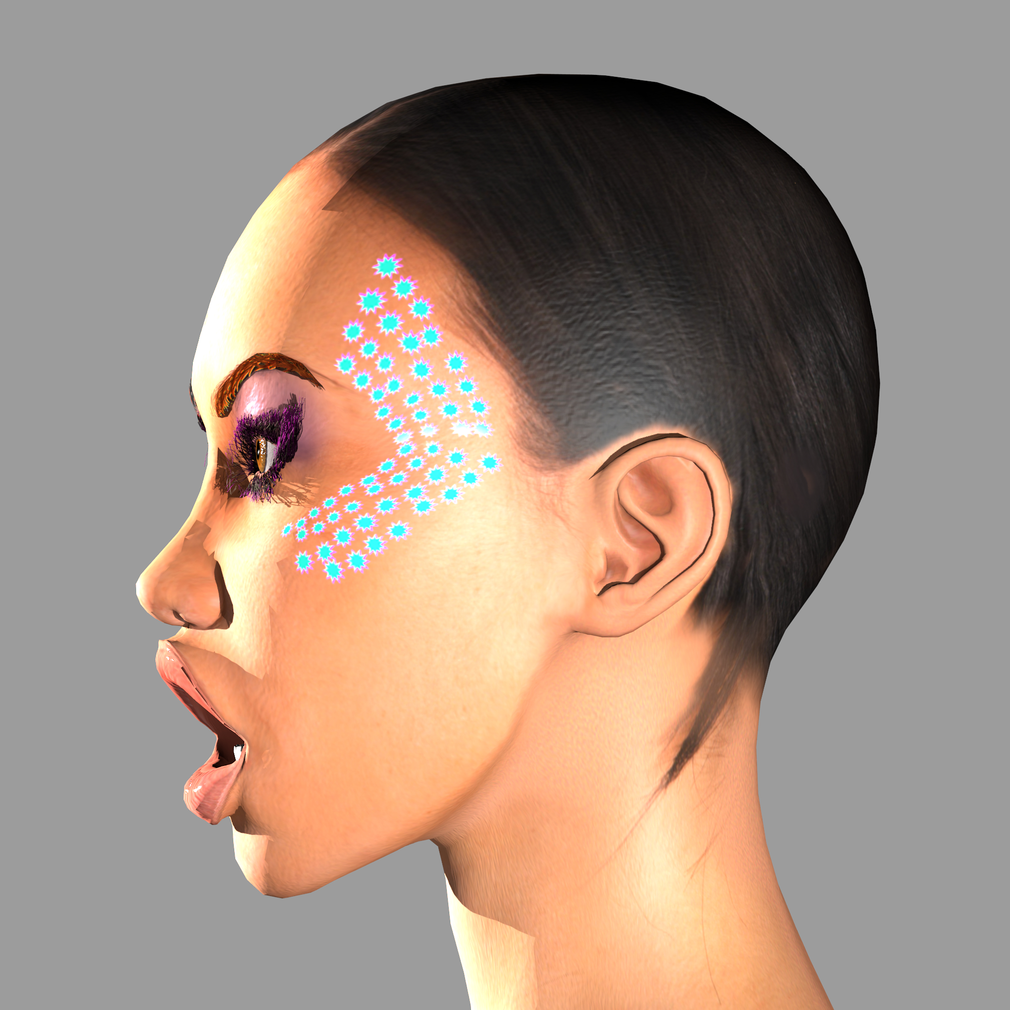 simulation skin water wet 3d blend