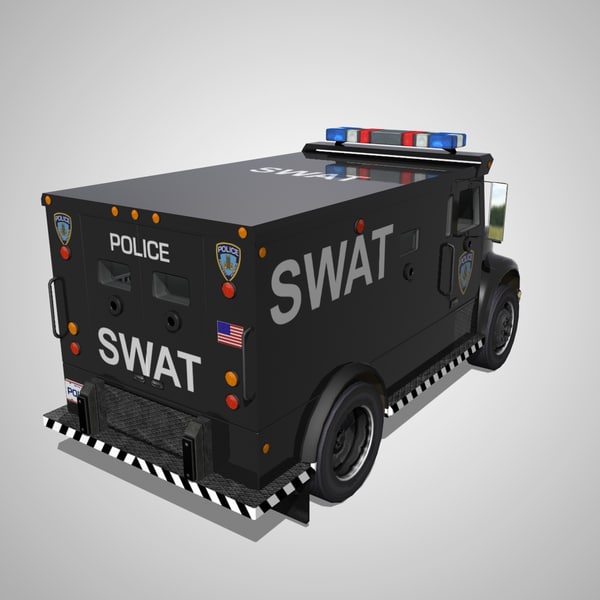 3d model armoured truck swat