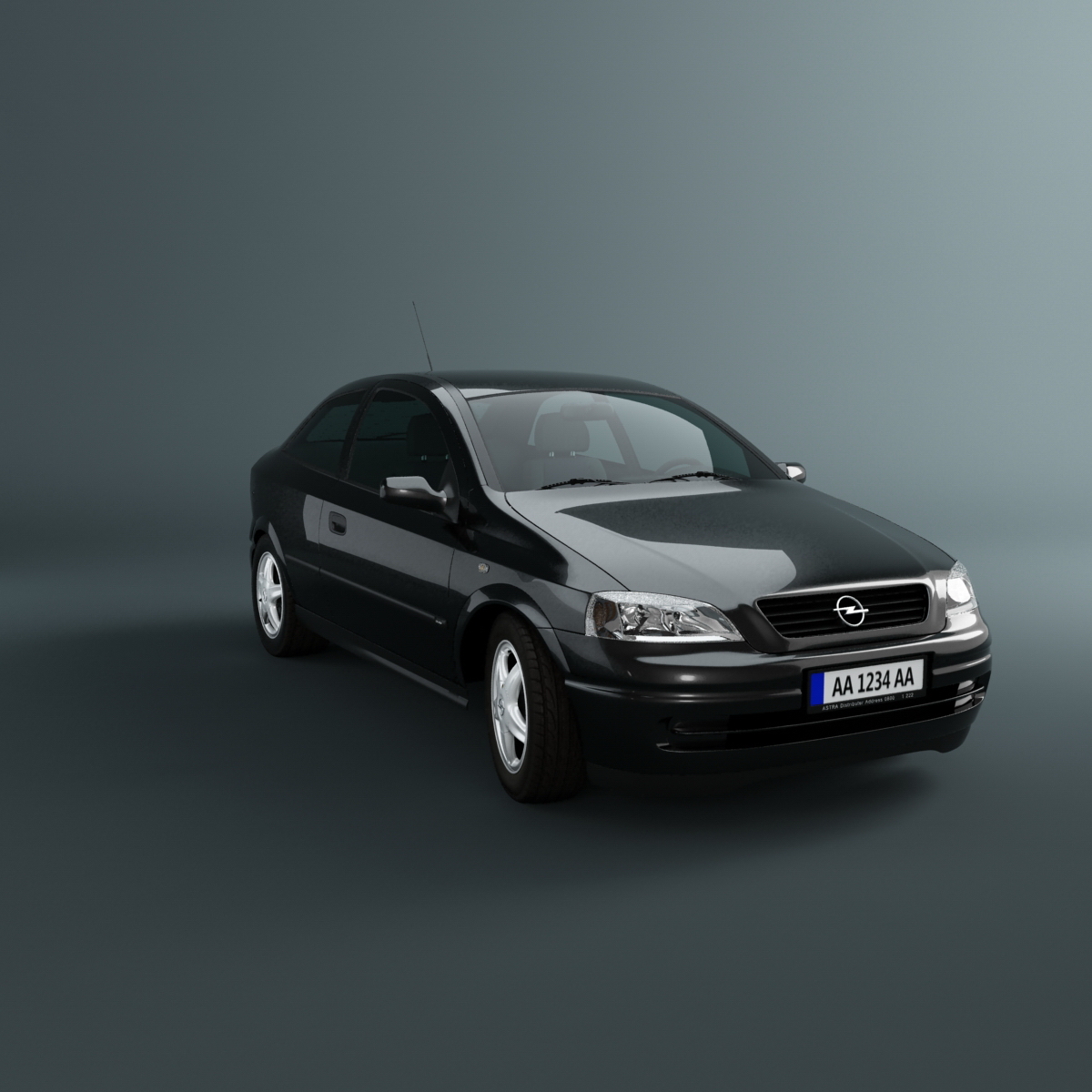 opel astra g car 3d model