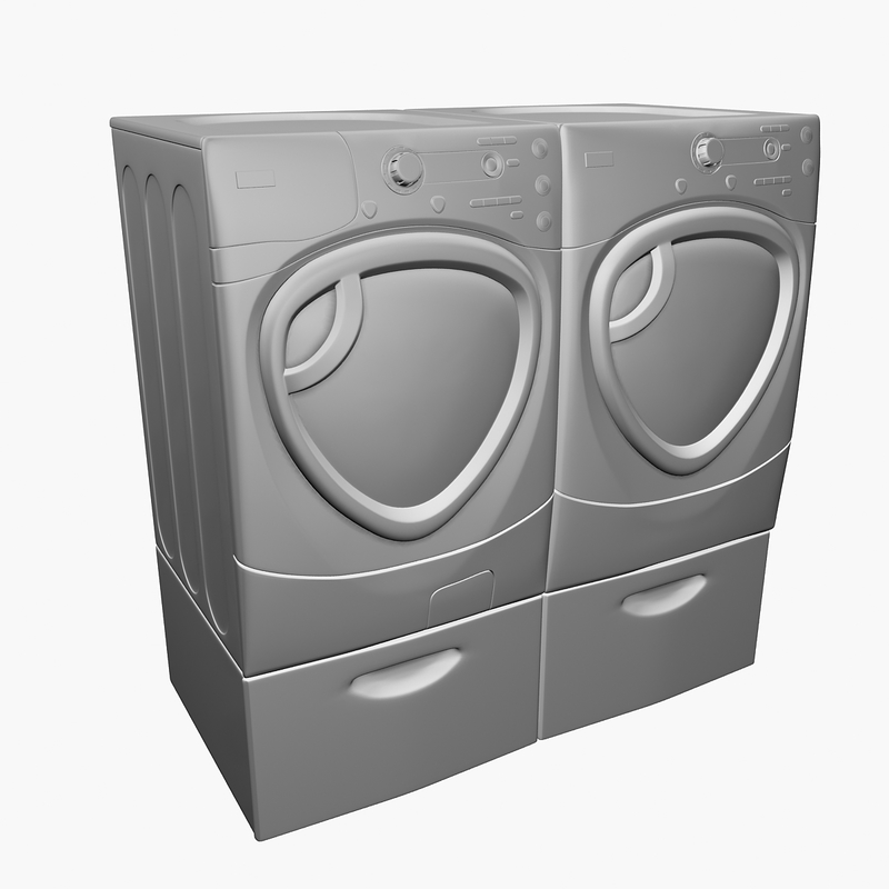 3d model washer dryer