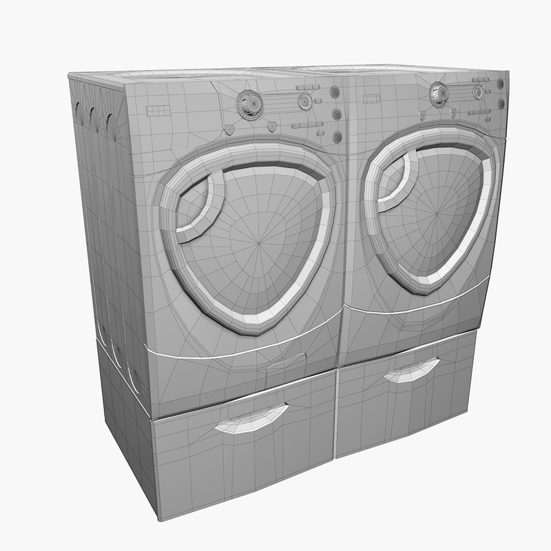 3d model washer dryer