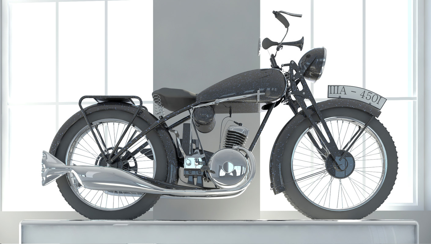 nsu motorcycle 1931 3d model