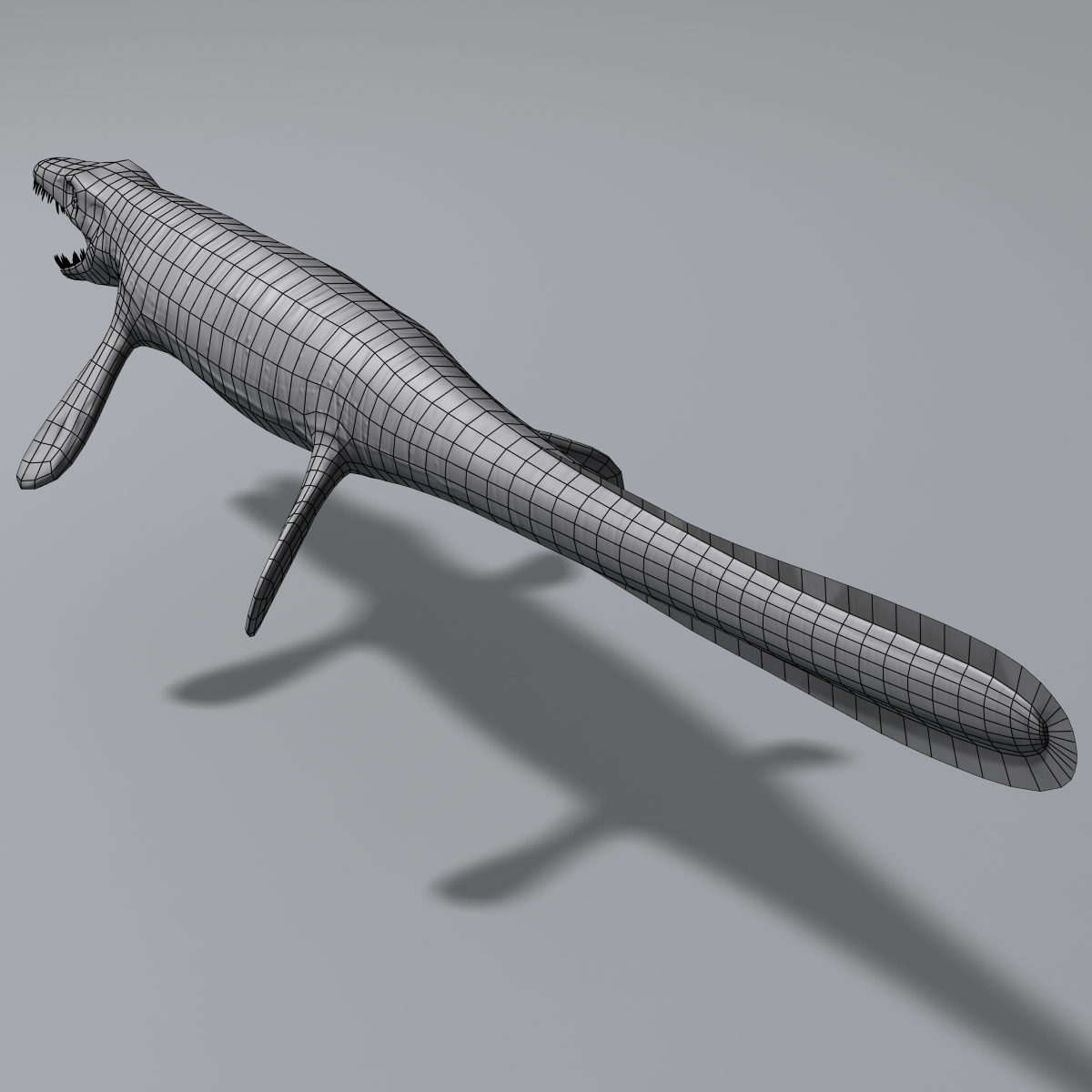 3d model marine dinosaur tylosaurus