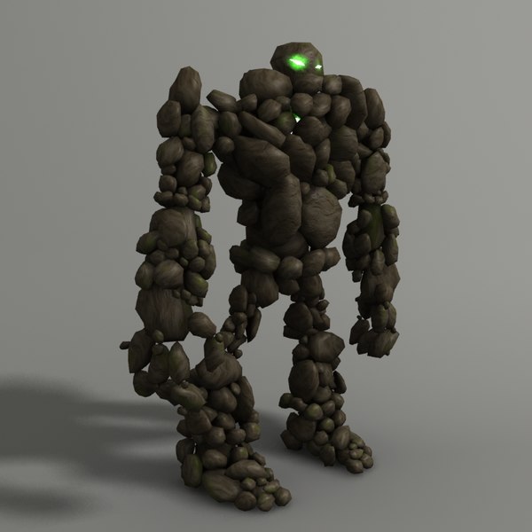 3d model rock monster