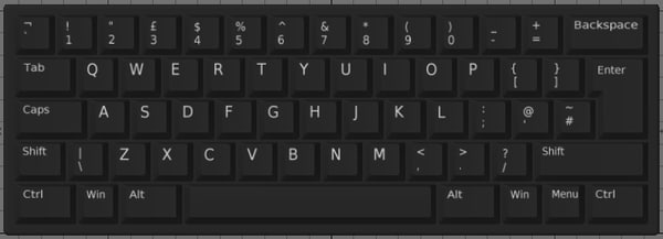 Modello 3D Una tastiera compatta (layout UK) gratuito - TurboSquid 723326