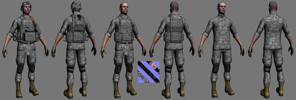 3d usmc marine model