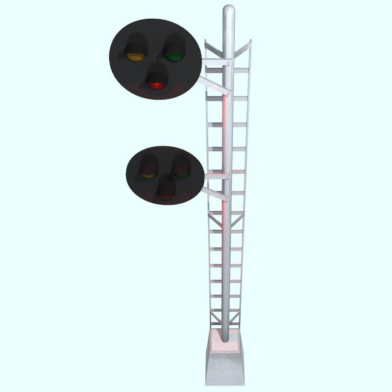 signal lights 3d max
