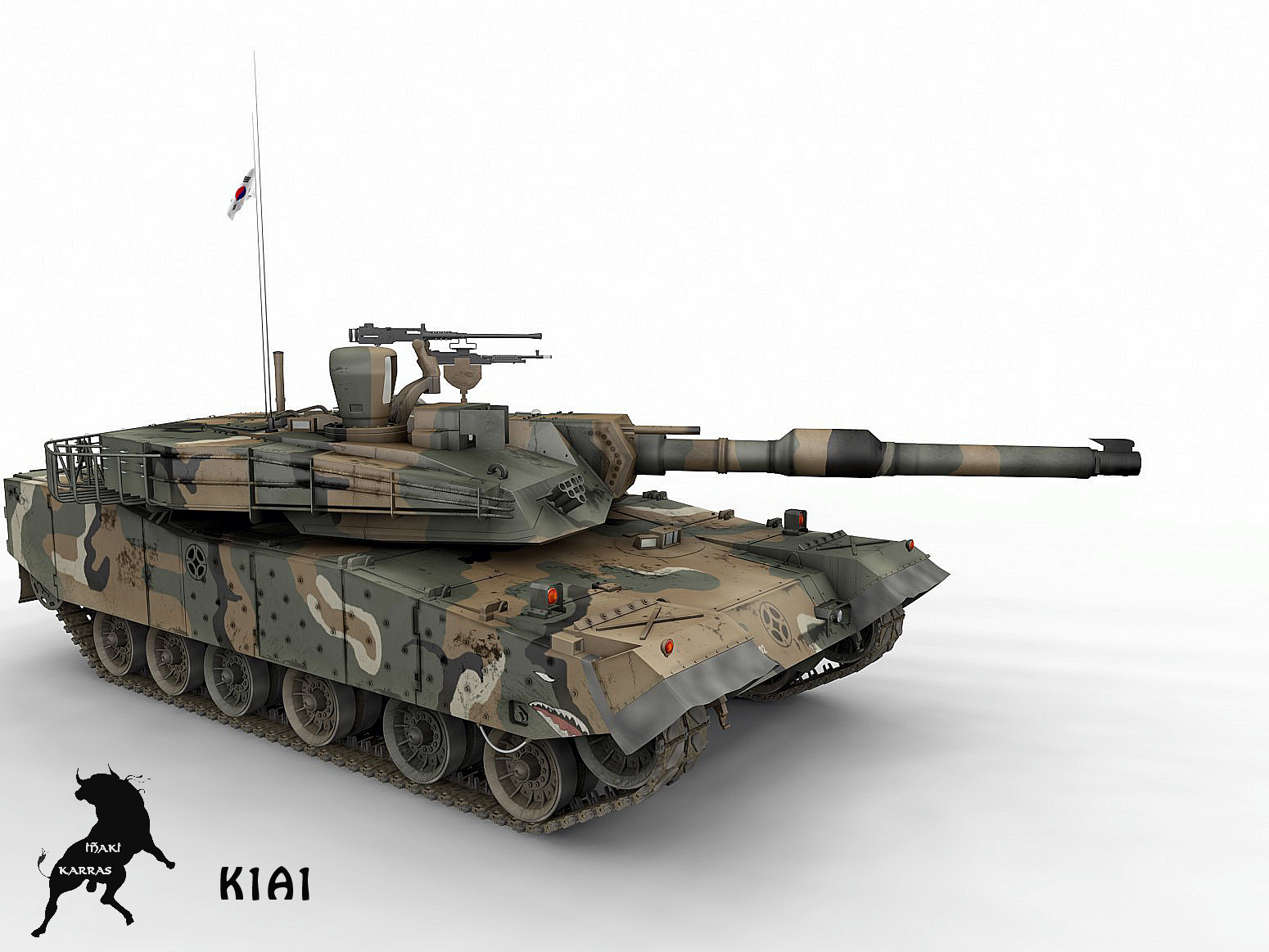 Esquema do Exército K1A1 ROK Modelo 3D - TurboSquid 722960