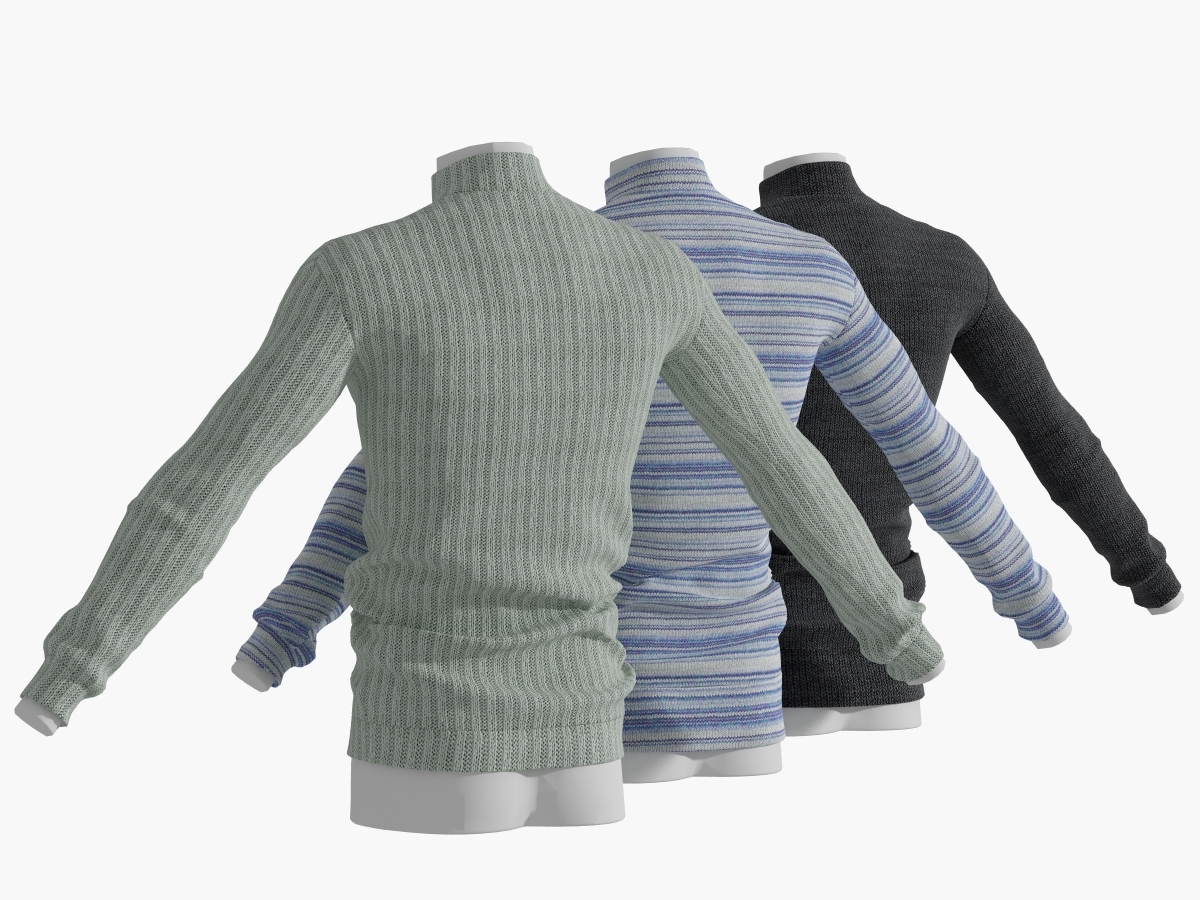 realistic knitted sweater 3d 3ds