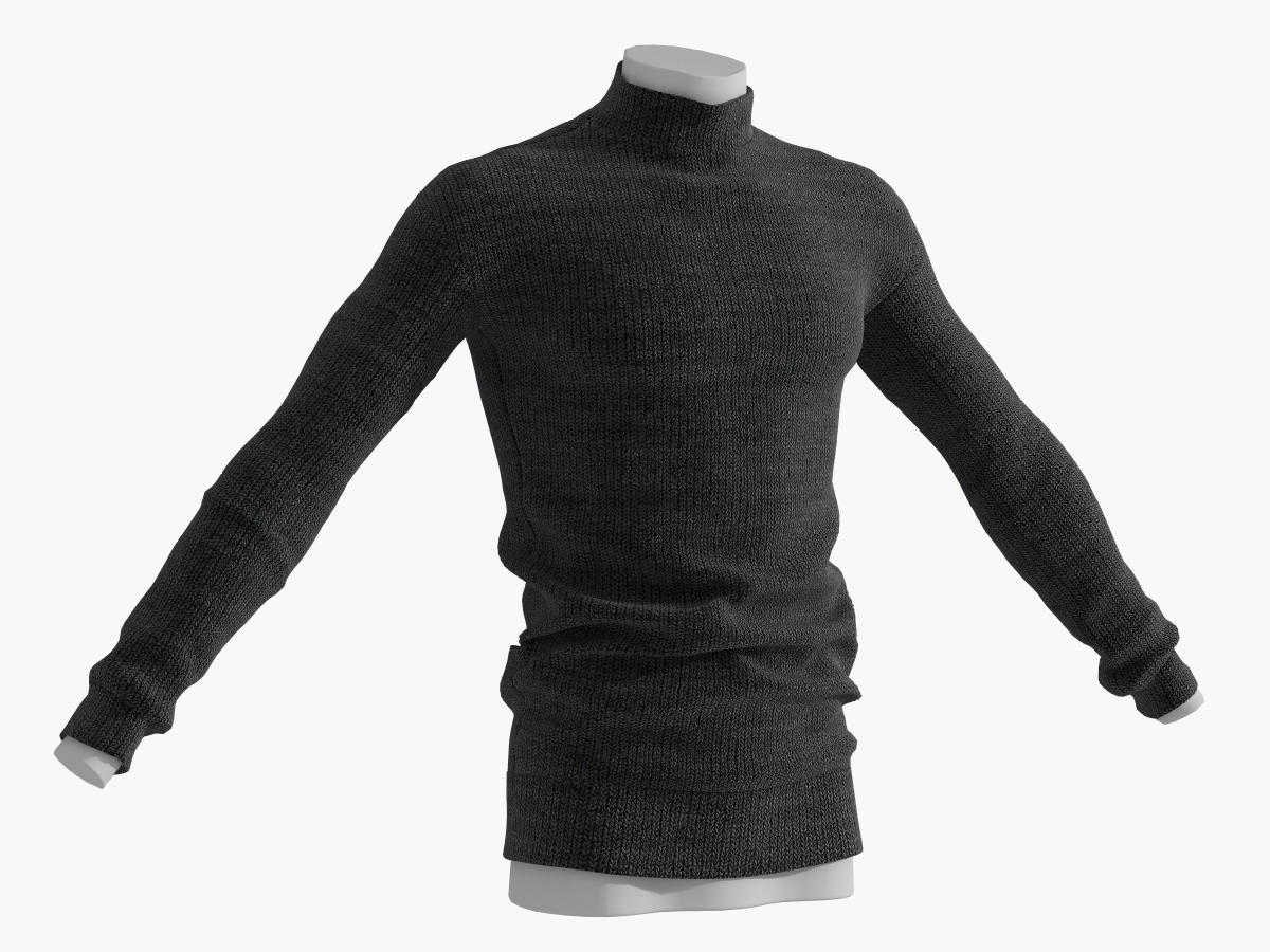 realistic knitted sweater 3d 3ds