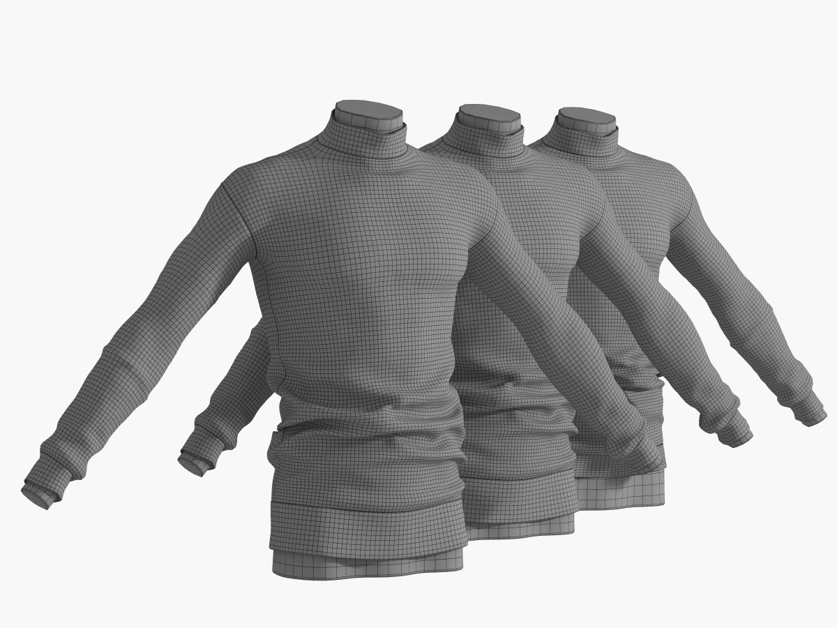 realistic knitted sweater 3d 3ds
