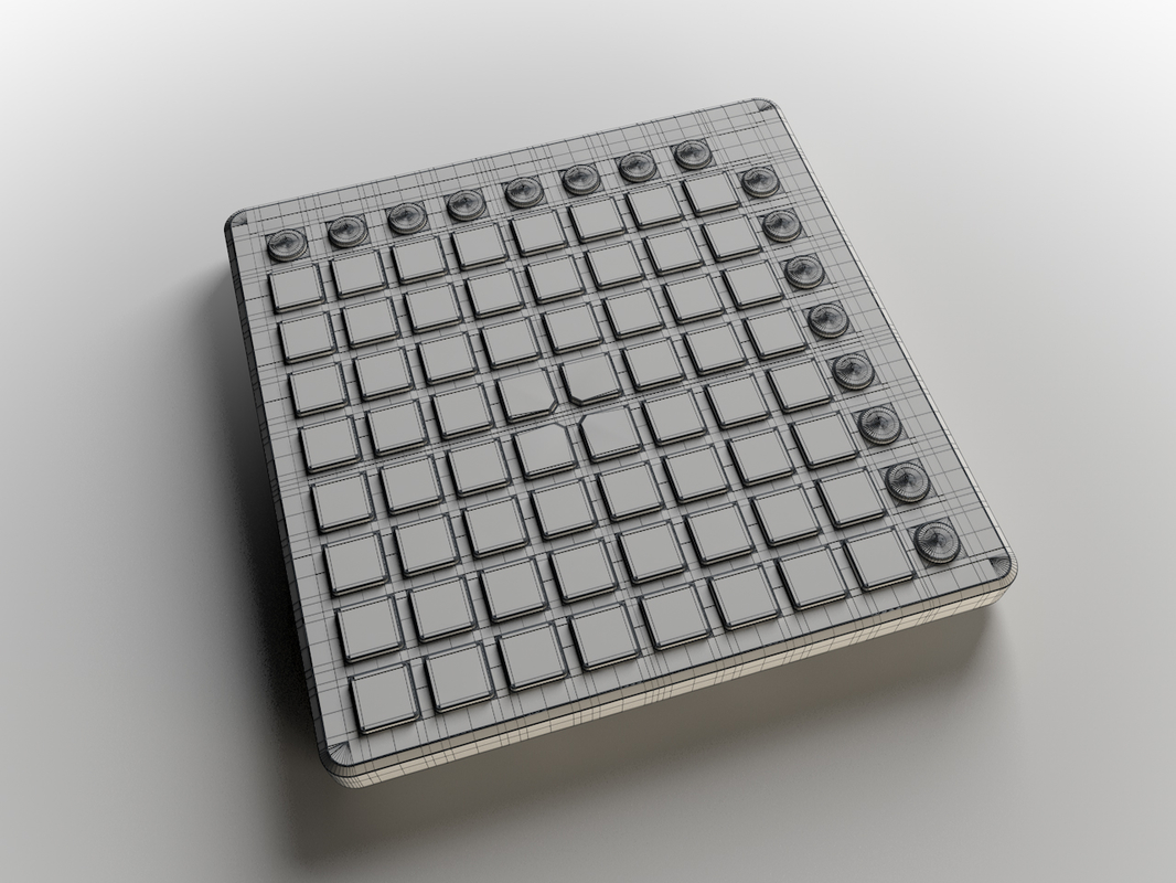 3d model of launchpad novation