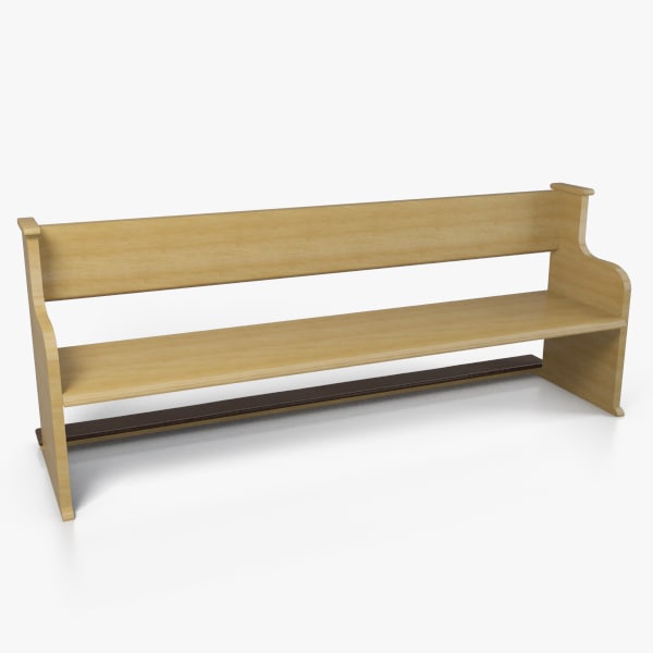 church bench 3d max