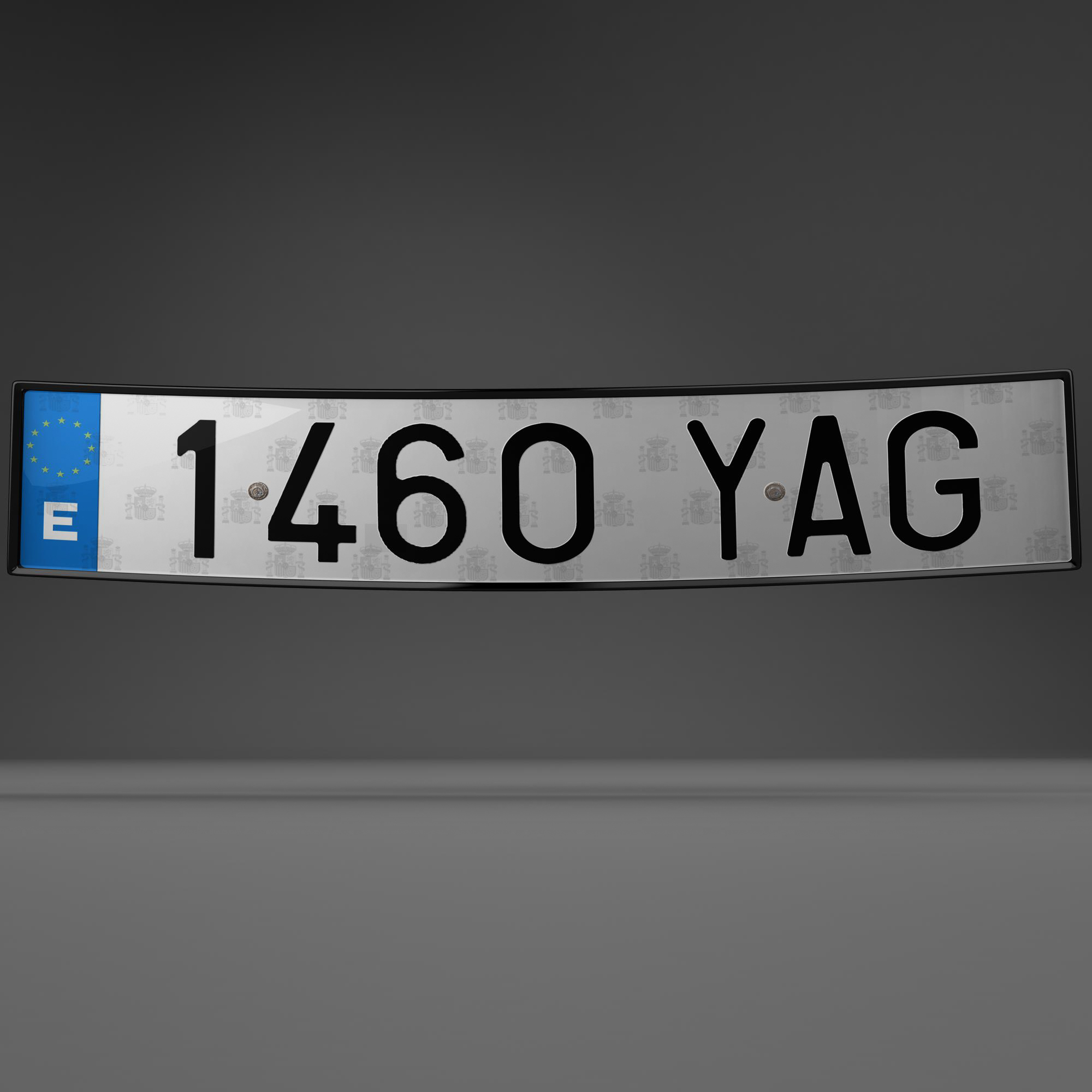 license plate 3d model