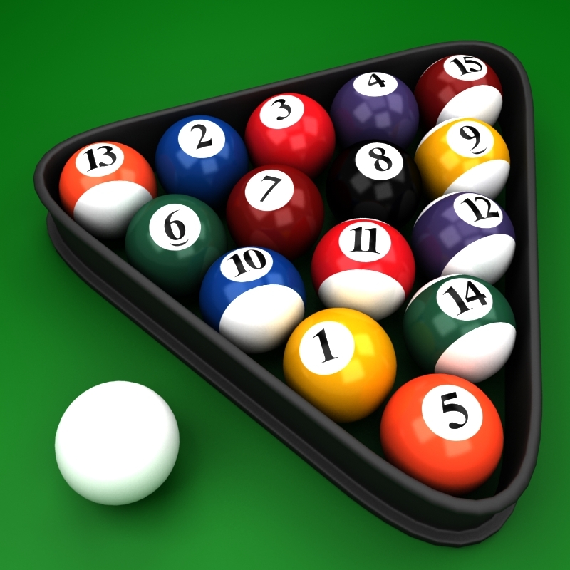 3d pool balls