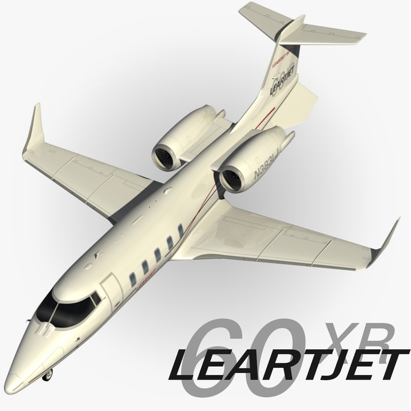 learjet 60 xr 3d max