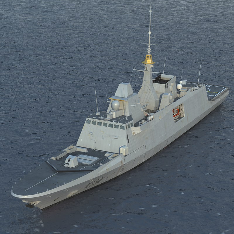 fremm frigate french 3d max