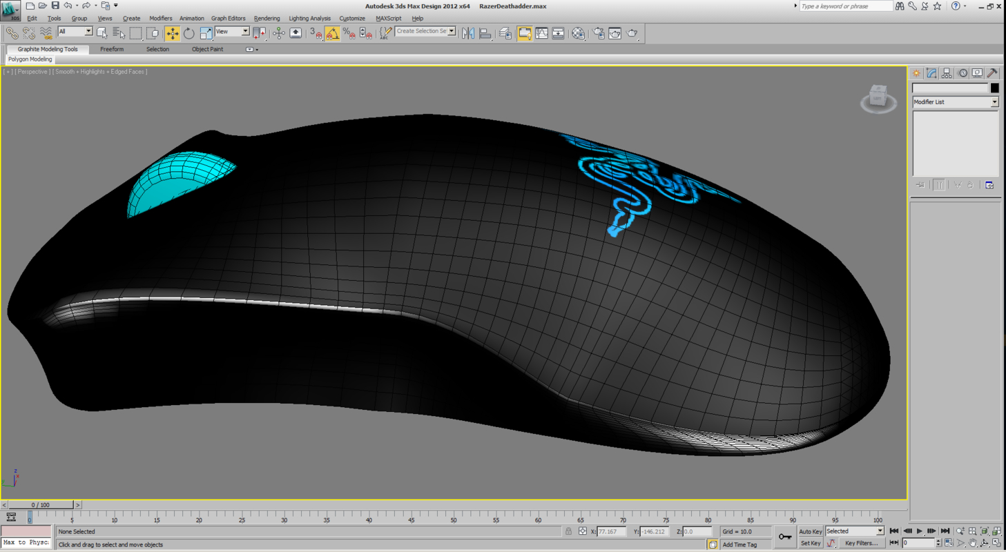 free razer deathadder 3d model