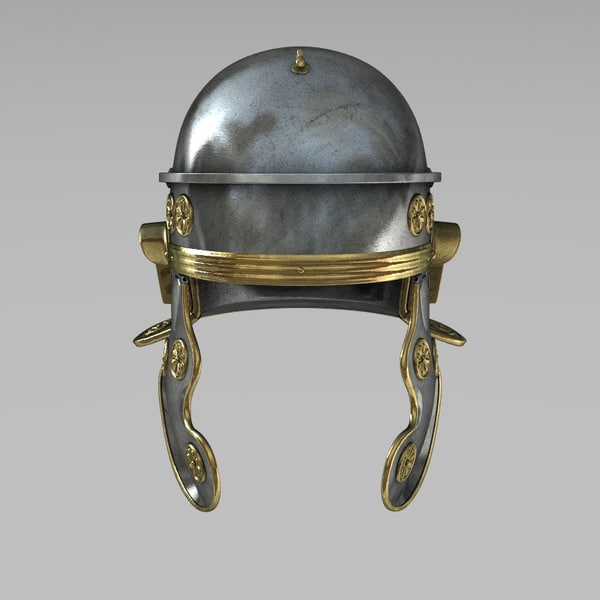 3d model of roman helmet