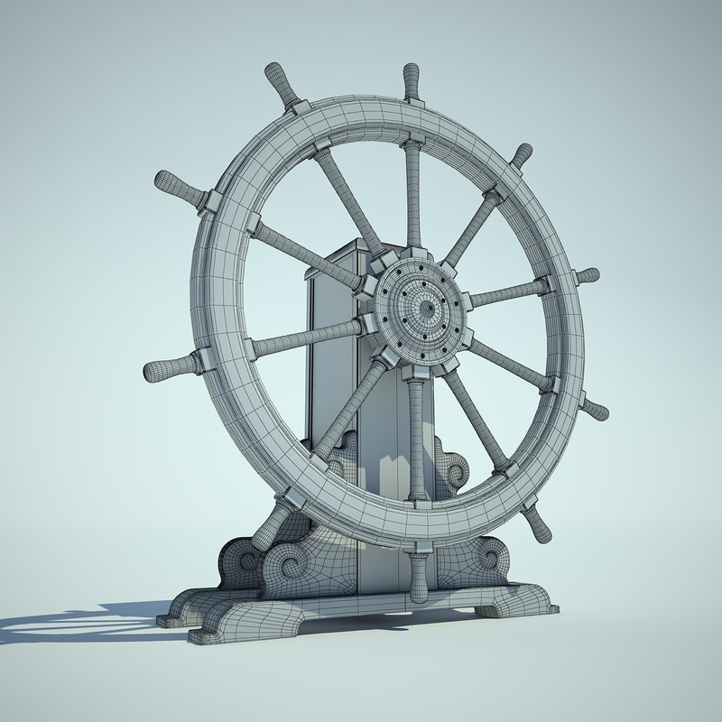 ship wheel 3d max