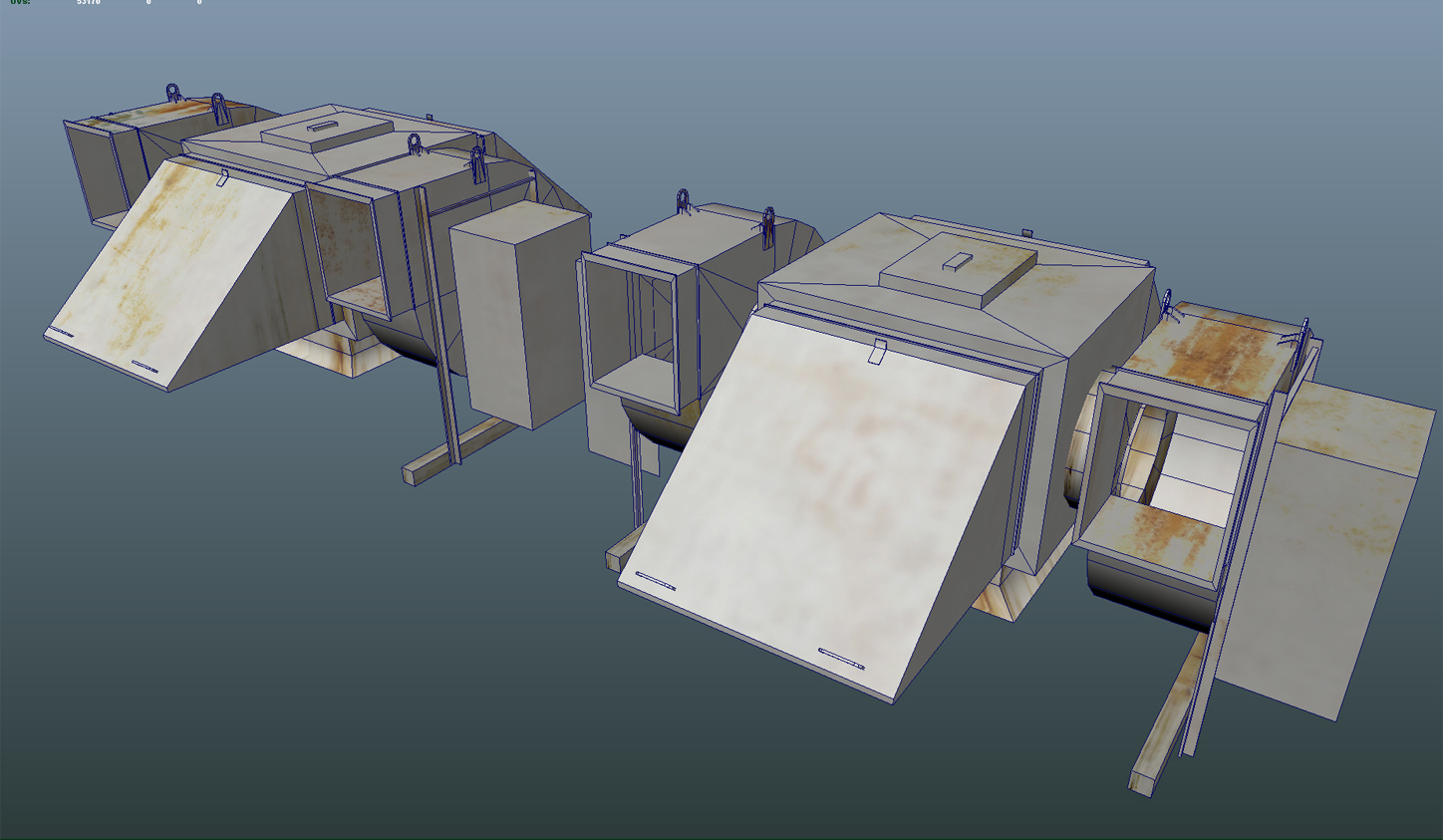 rooftop electrical boxes 3d model