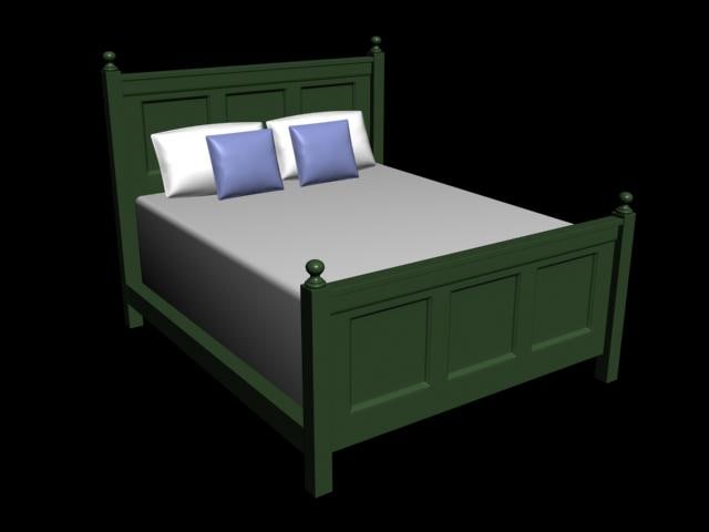 free object bed 3d model