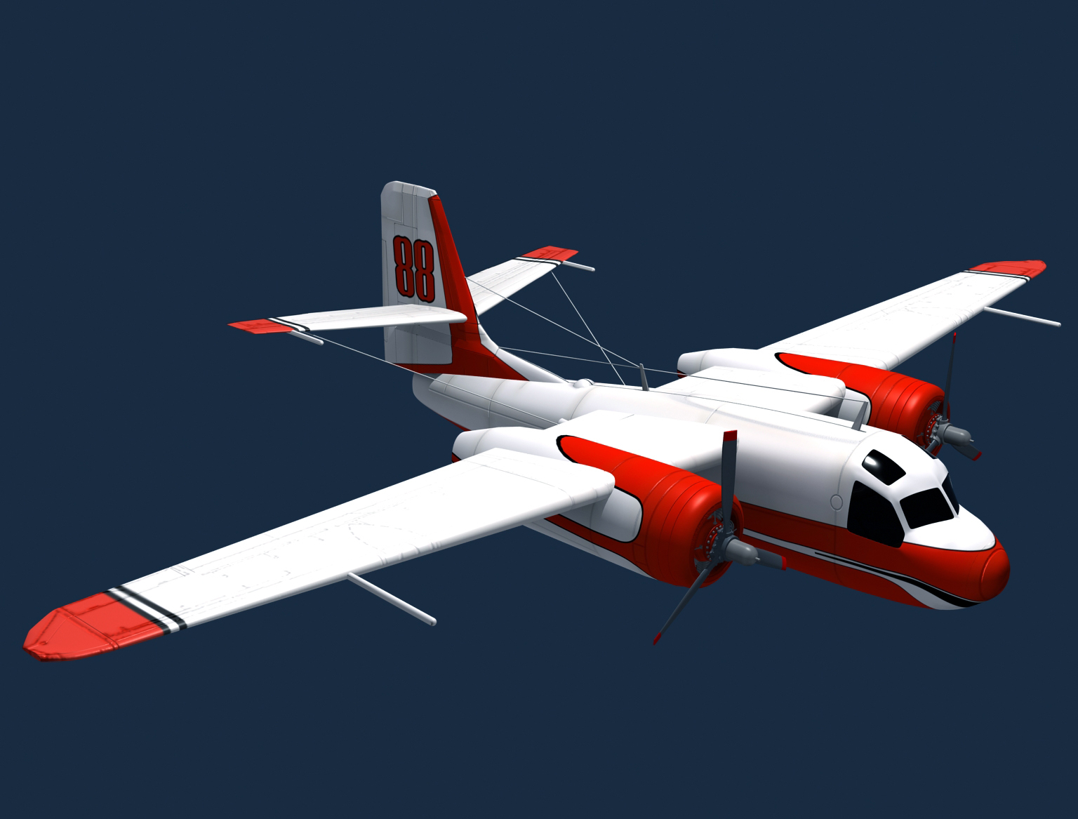 grumman s2f aerial tracker 3d max