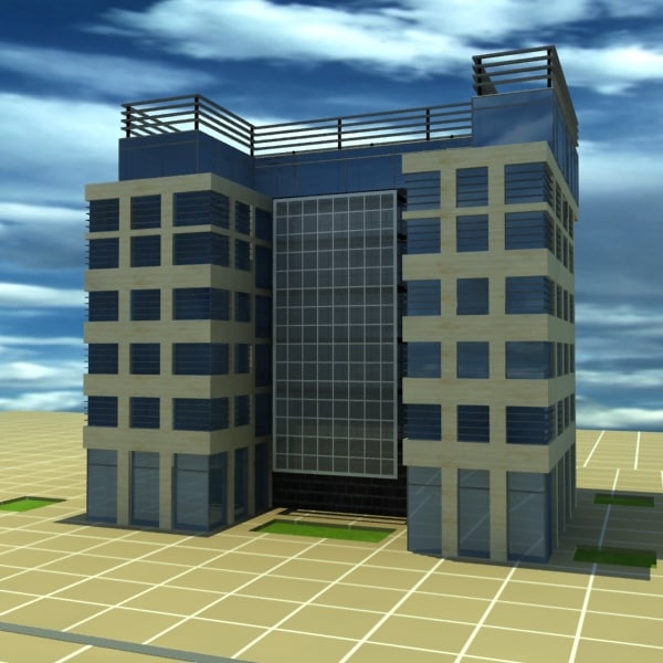 3d model design office building