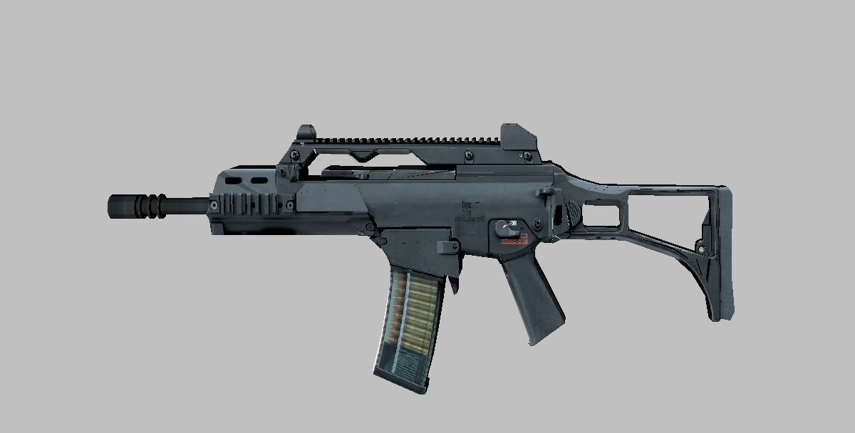 g36c attachments gun 3d obj