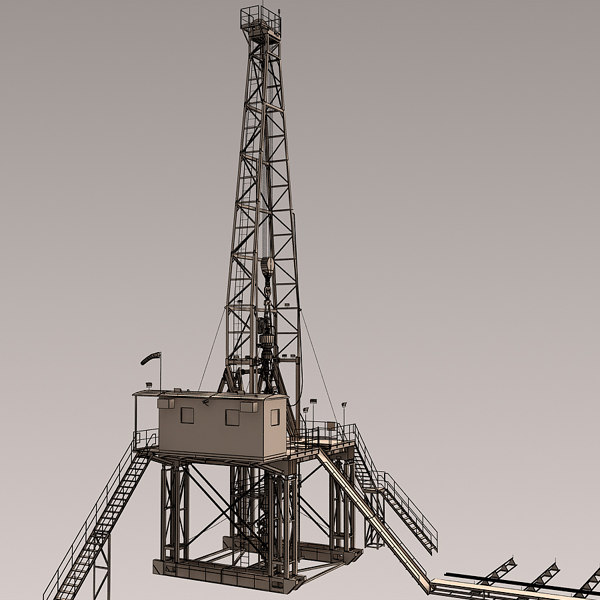 oil rig derrick 3d 3ds