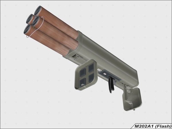 3d model m202a1 rocket