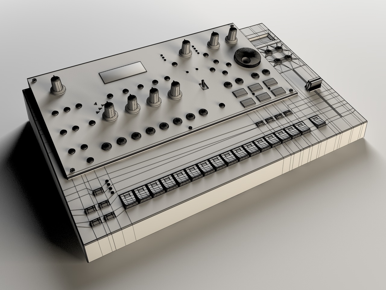 3d roland groovebox mc307 model