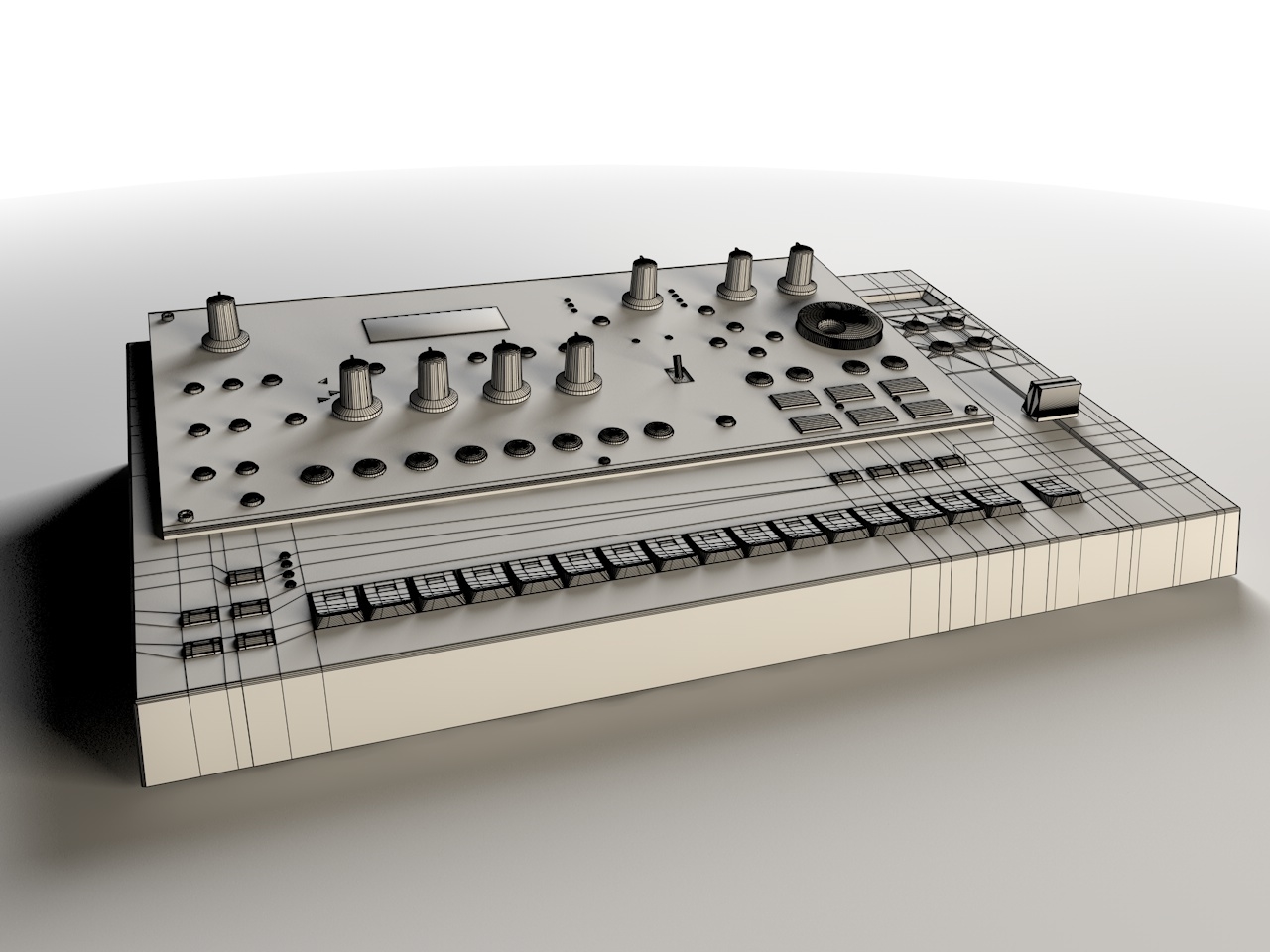 3d roland groovebox mc307 model