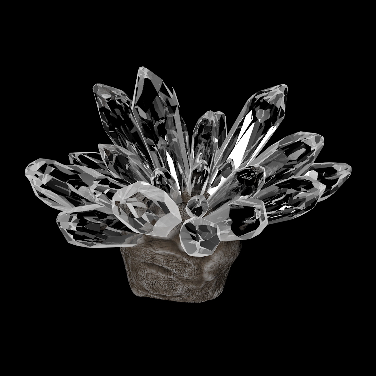 stone crystals 3d model