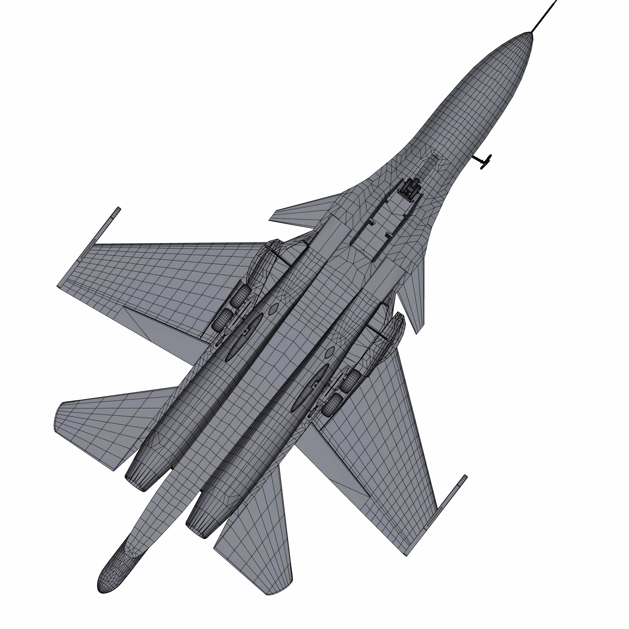 sukhoi su-34 fighter 3d model