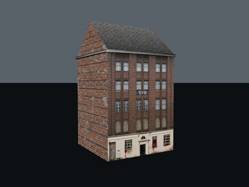 3d building zombie model