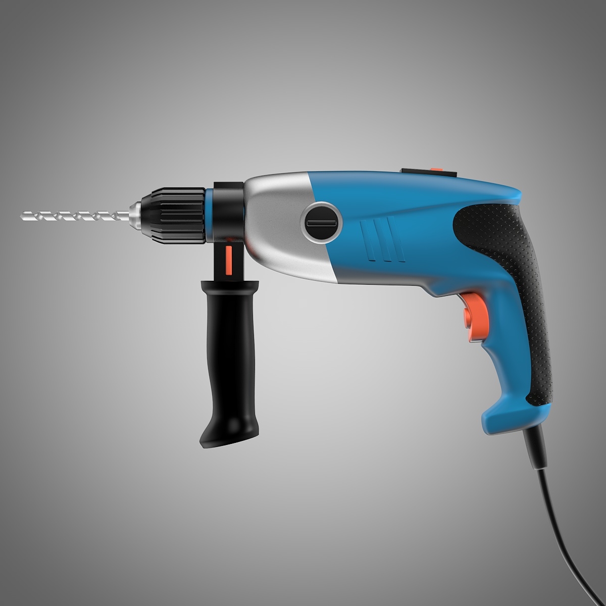 corded electric drill 3d model