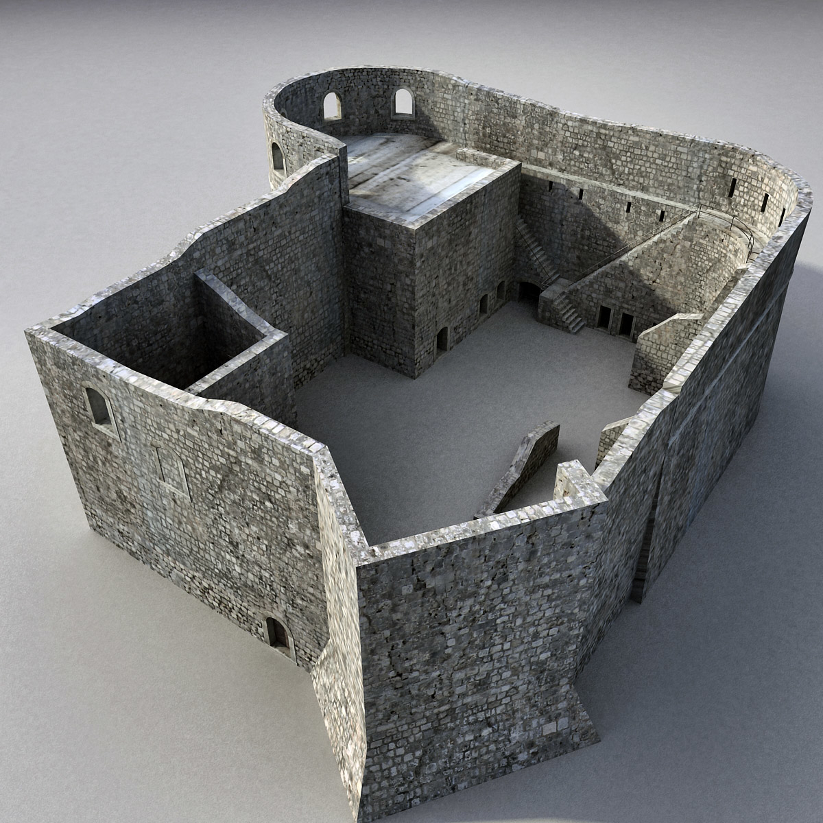 fortress european 3d model