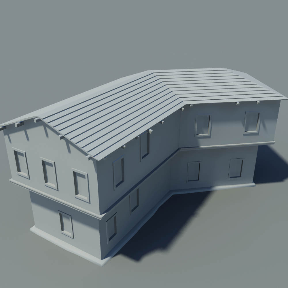 3d model old house