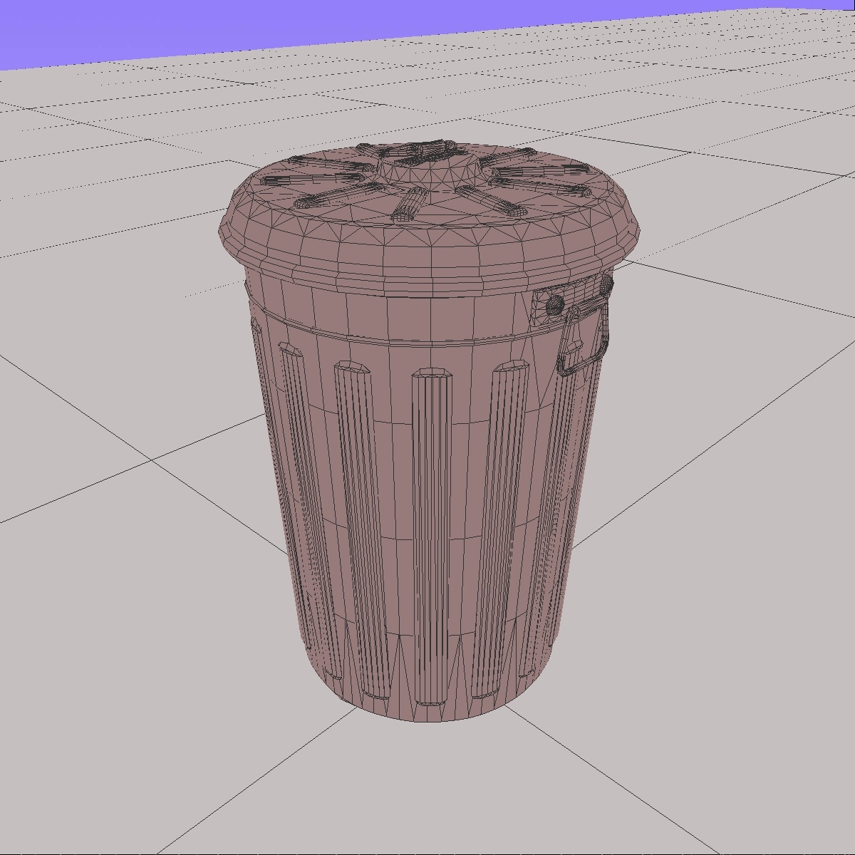 3d plastic trash bin model