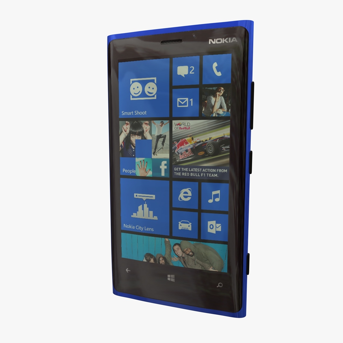 nokia lumia 920 red blue 3d model
