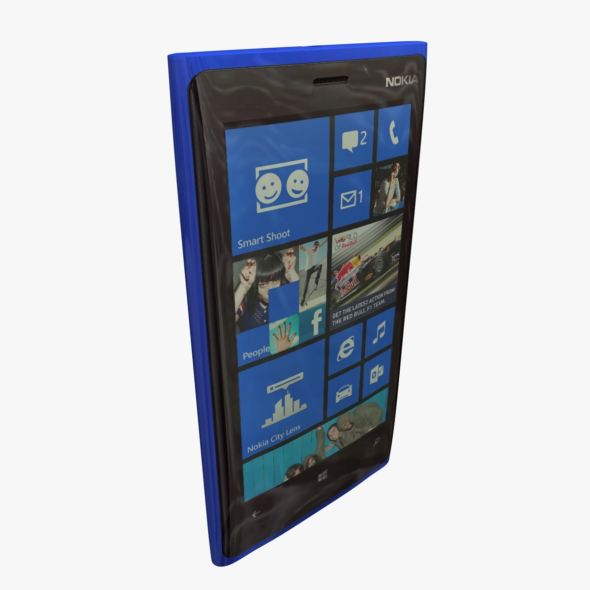 nokia lumia 920 red blue 3d model