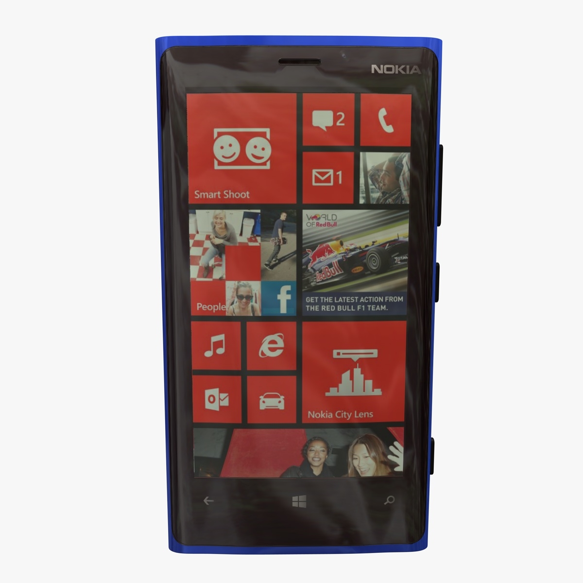 nokia lumia 920 red blue 3d model
