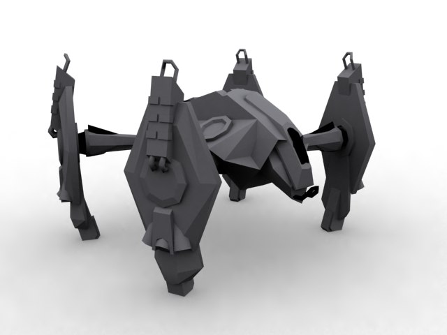 4 walker mech 3d model