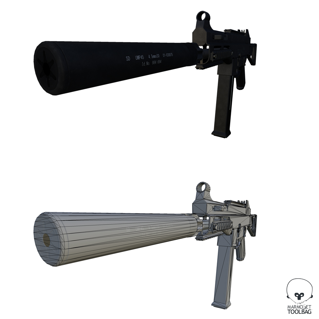 3dsmax hk ump 45 silencer