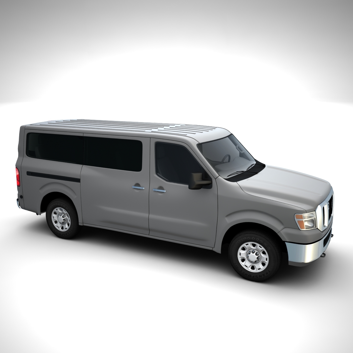nissan nv passenger van 3d model