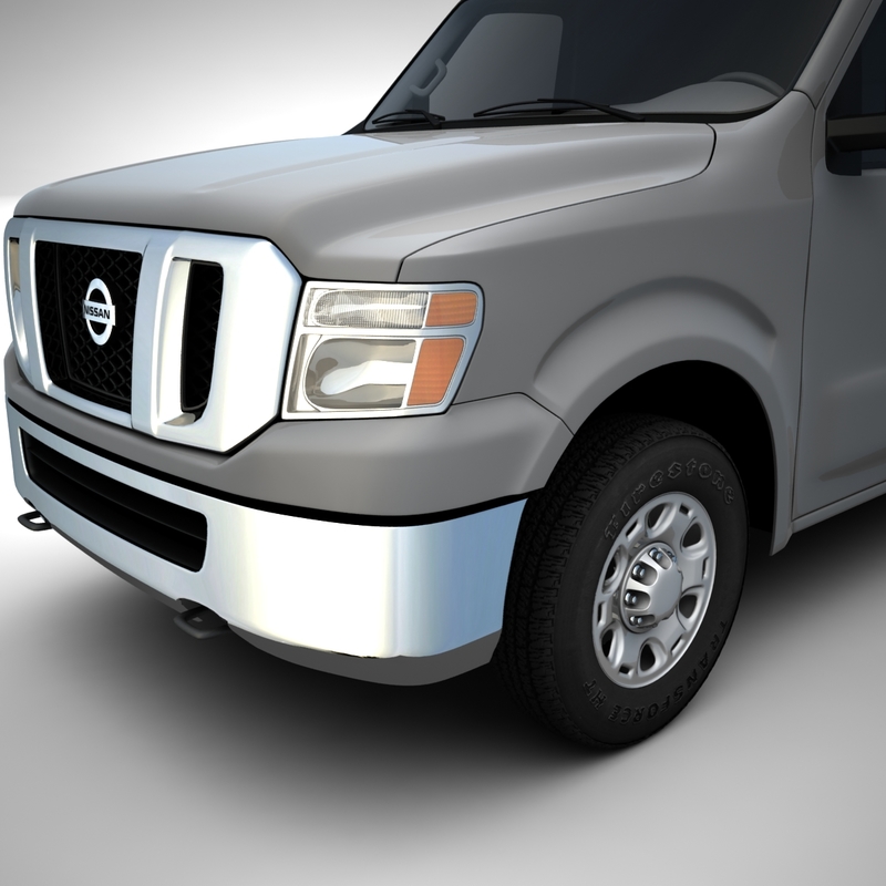 nissan nv passenger van 3d model