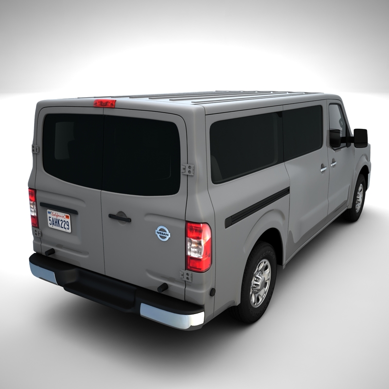 nissan nv passenger van 3d model