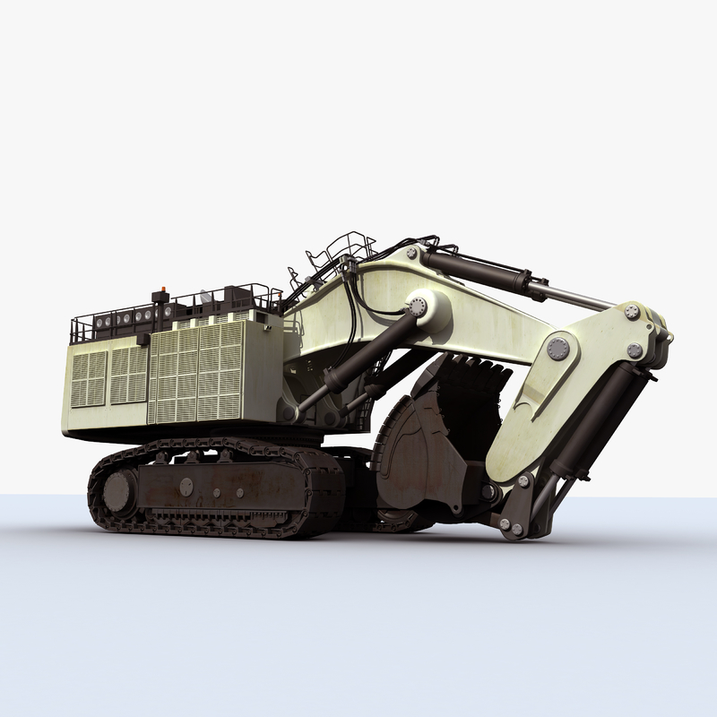 liebherr r9800 mining excavator 3d obj